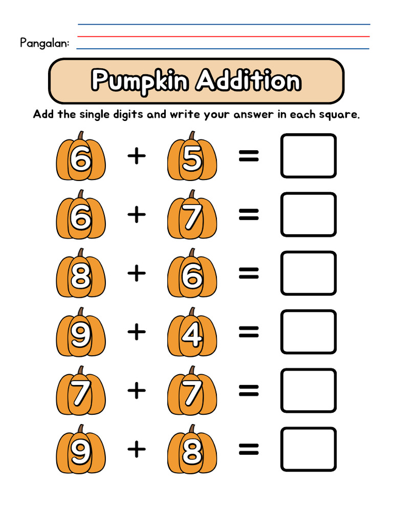 Pumpkin Addition | PDF