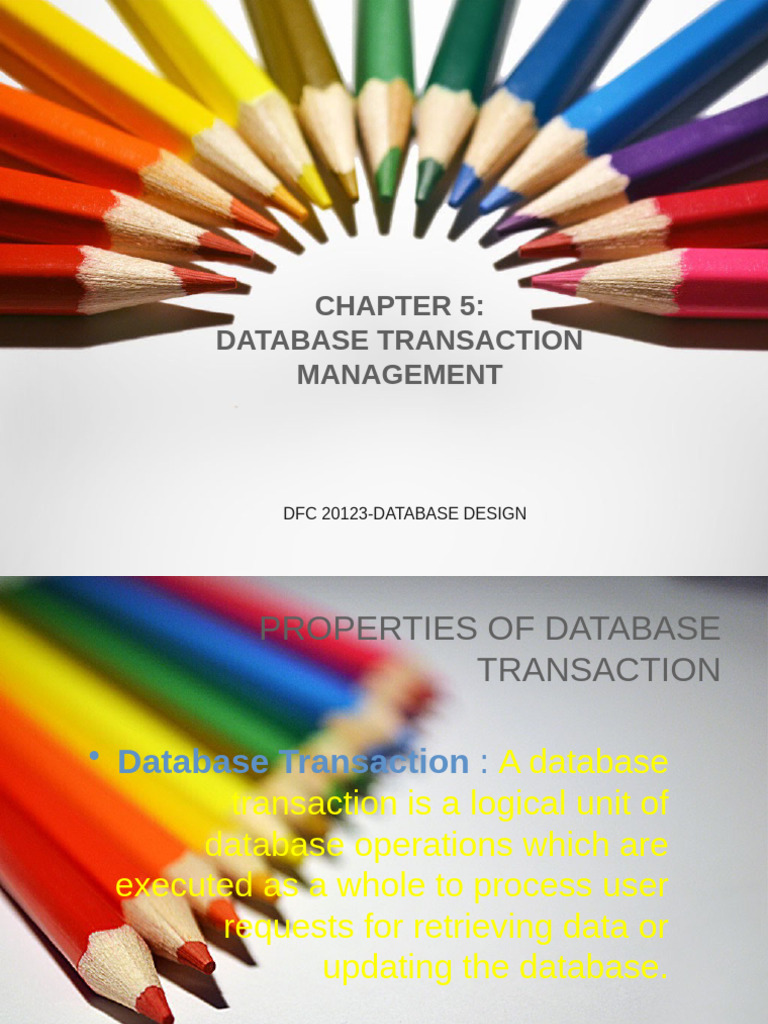 Chap 5 Database Transaction Management Pdf Database Transaction