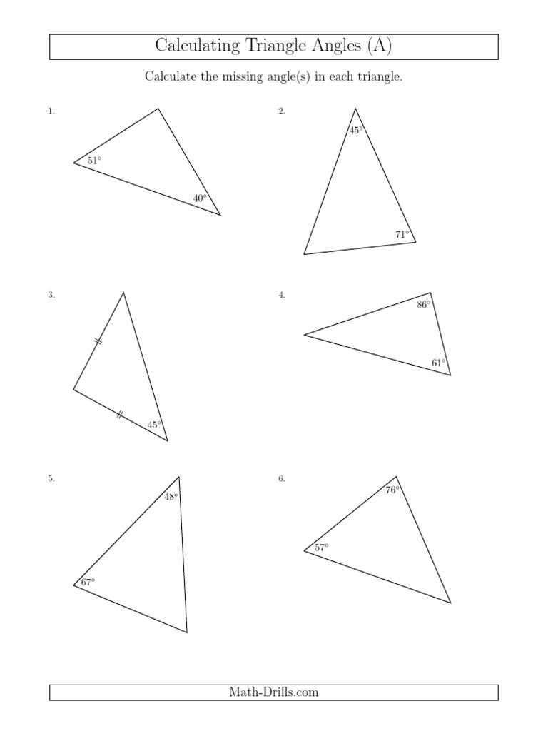 Triangles Calculate Angles Given Other Angles 001qp.1675735282 | PDF