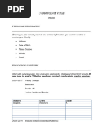 LCVP Curriculum Vitae Example | PDF | Behavior Modification | Learning