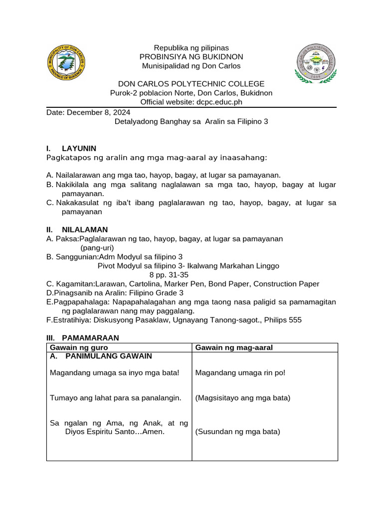 Shaira Repueles, Lesson Plan (Educ 103) | PDF