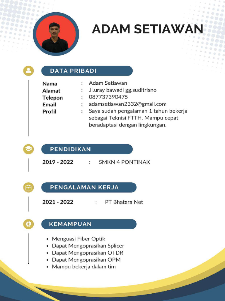CV Adam Setiawan | PDF