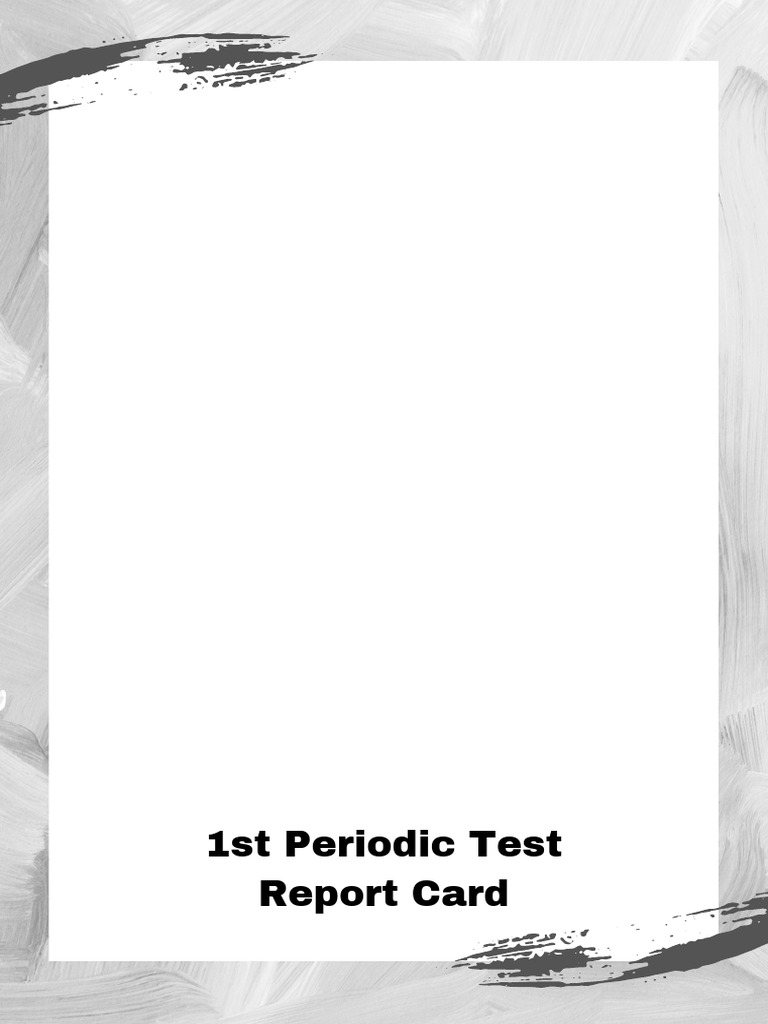 1st Periodic Test Report Card | PDF