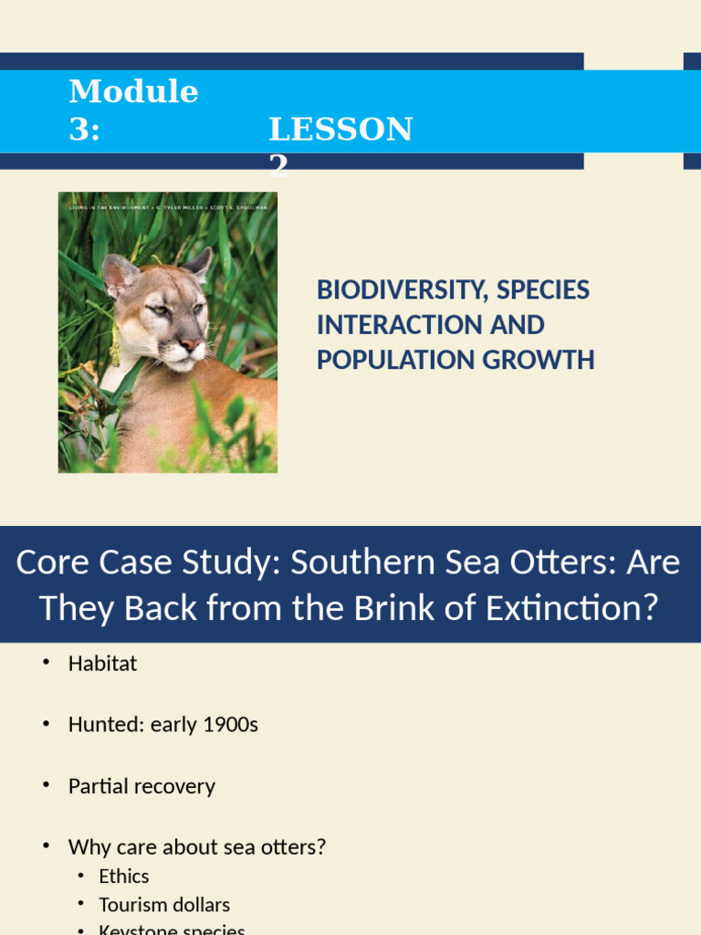 Module 3 Lesson 2 Biodiversity and Species Interaction | PDF ...