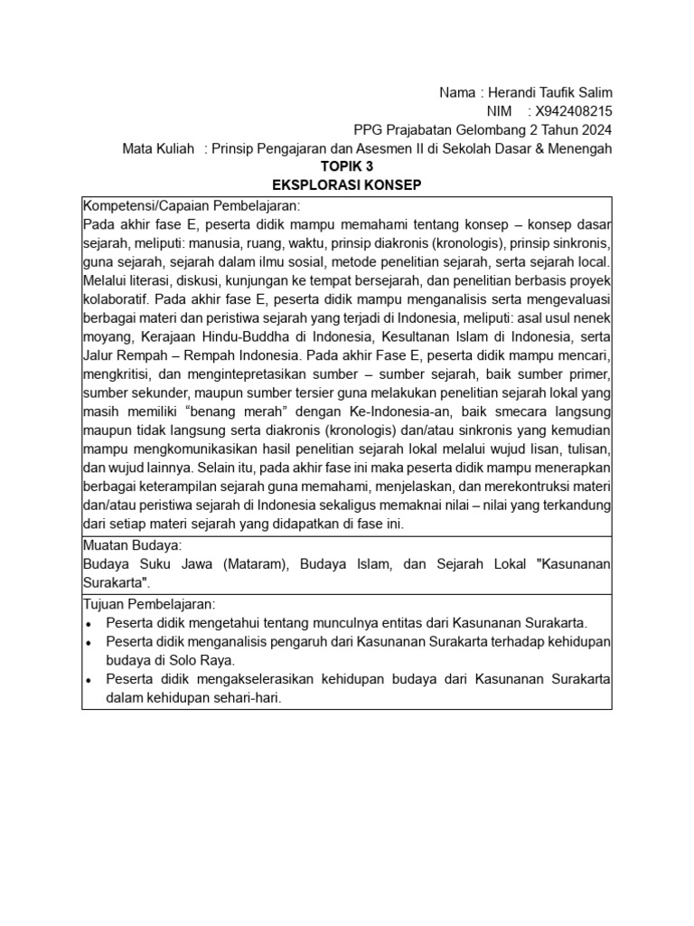 Herandi TS X942408215 PPA II T3 Eksplorasi Konsep | PDF