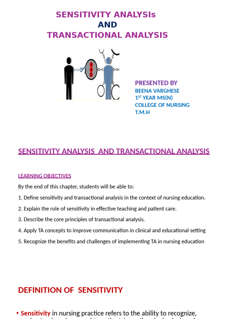 Sensitivity Analysis | PDF | Empathy | Communication