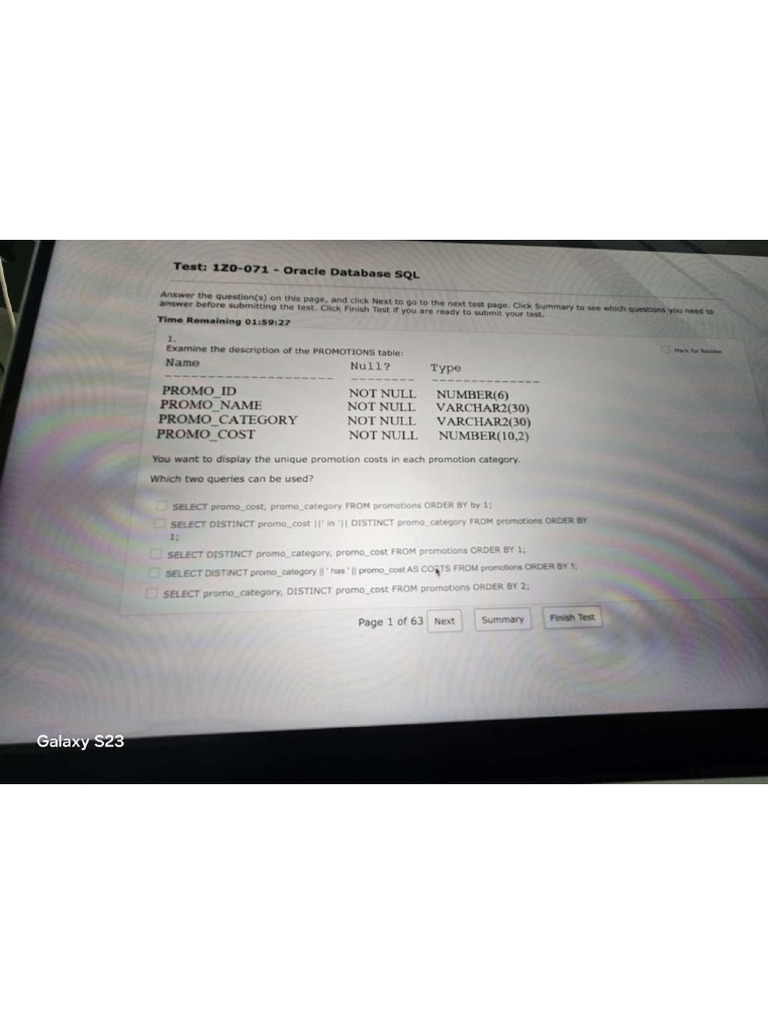 OCA SQL Certification | PDF