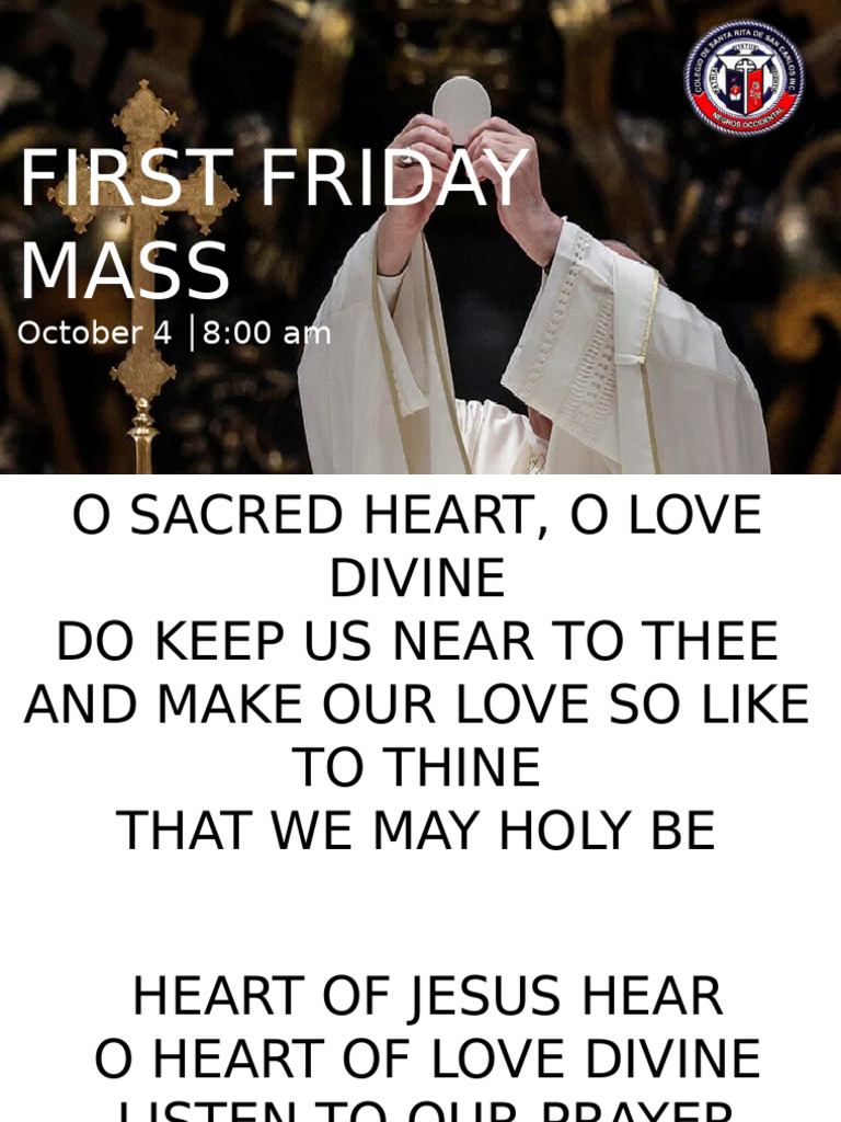 First Friday Mass Presentation | PDF | Mercy | Glory (Religion)