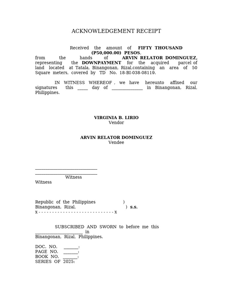 ACKNOWLEDGEMENT ARVIN | PDF