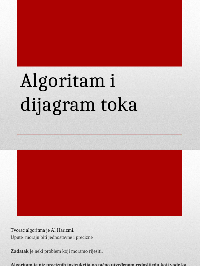 Algoritam i dijagram toka | PDF