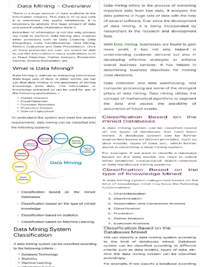 Data Warehousing and Mining | PDF