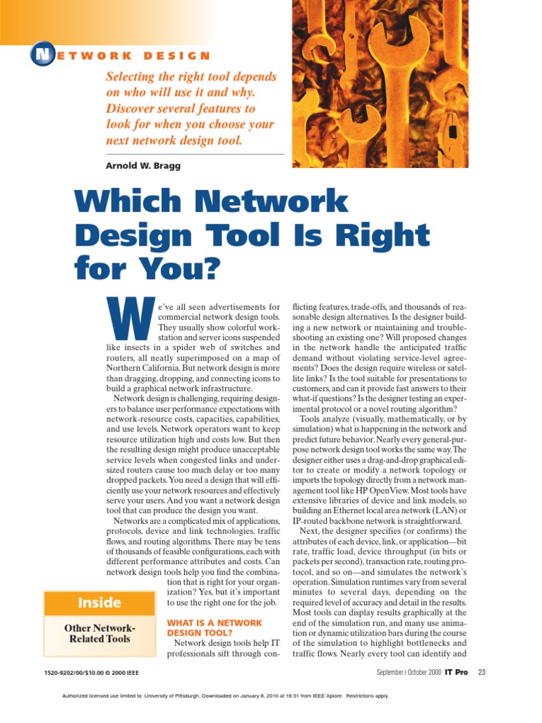 Network Design Tools | Download Free PDF | Simulation | Computer Network