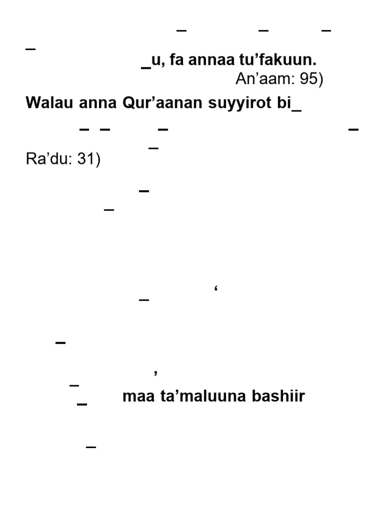 Ayat Lima Belas 36 Lans | PDF