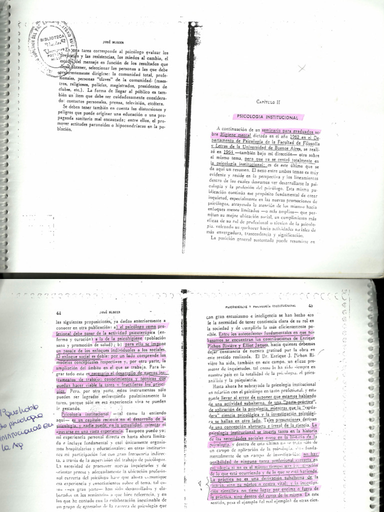 02 Bleger - Ps Institucional | PDF