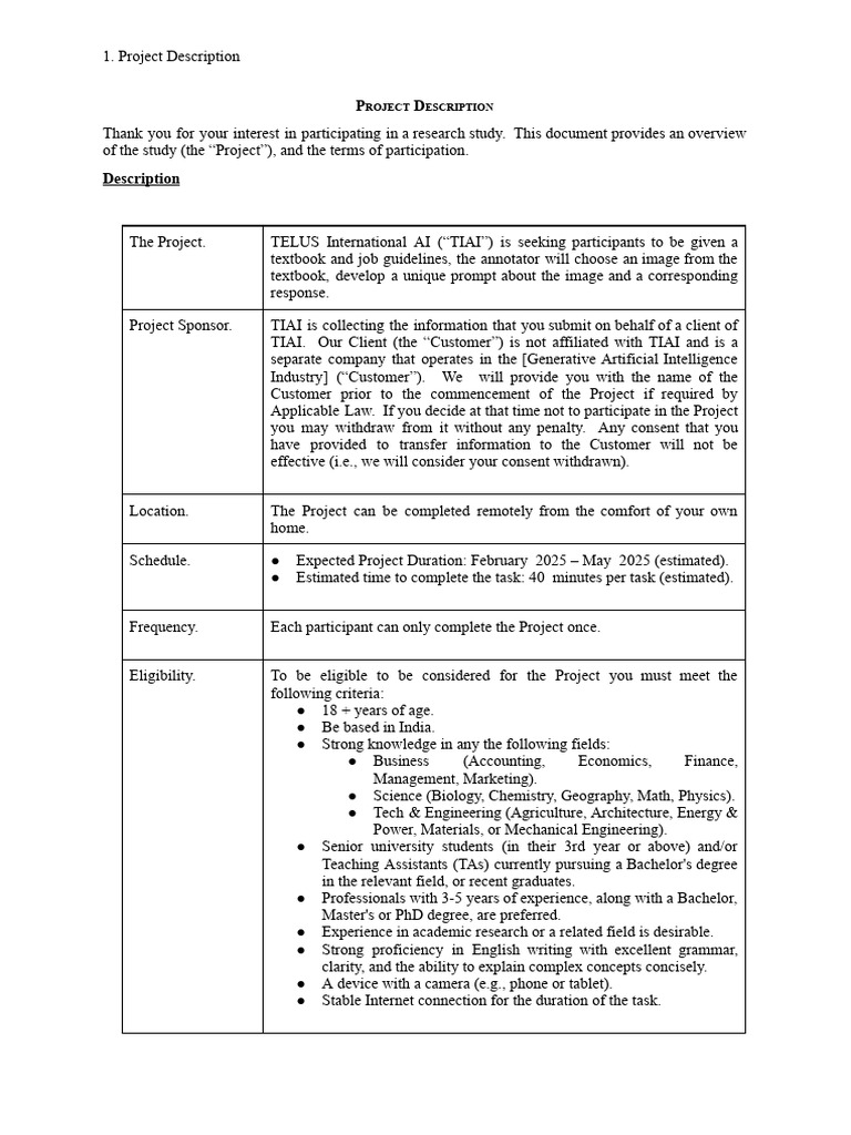 Roject Escription | PDF | Engineering | Academic Degree