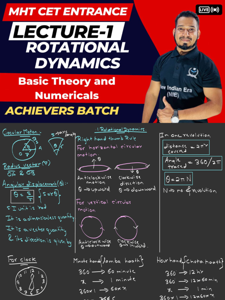 L-1 (Basic Level) 1.rotaional Dynamics Physics MHT CET Achievers 3.0 - 55607294 - 2025 - 04!17 ...