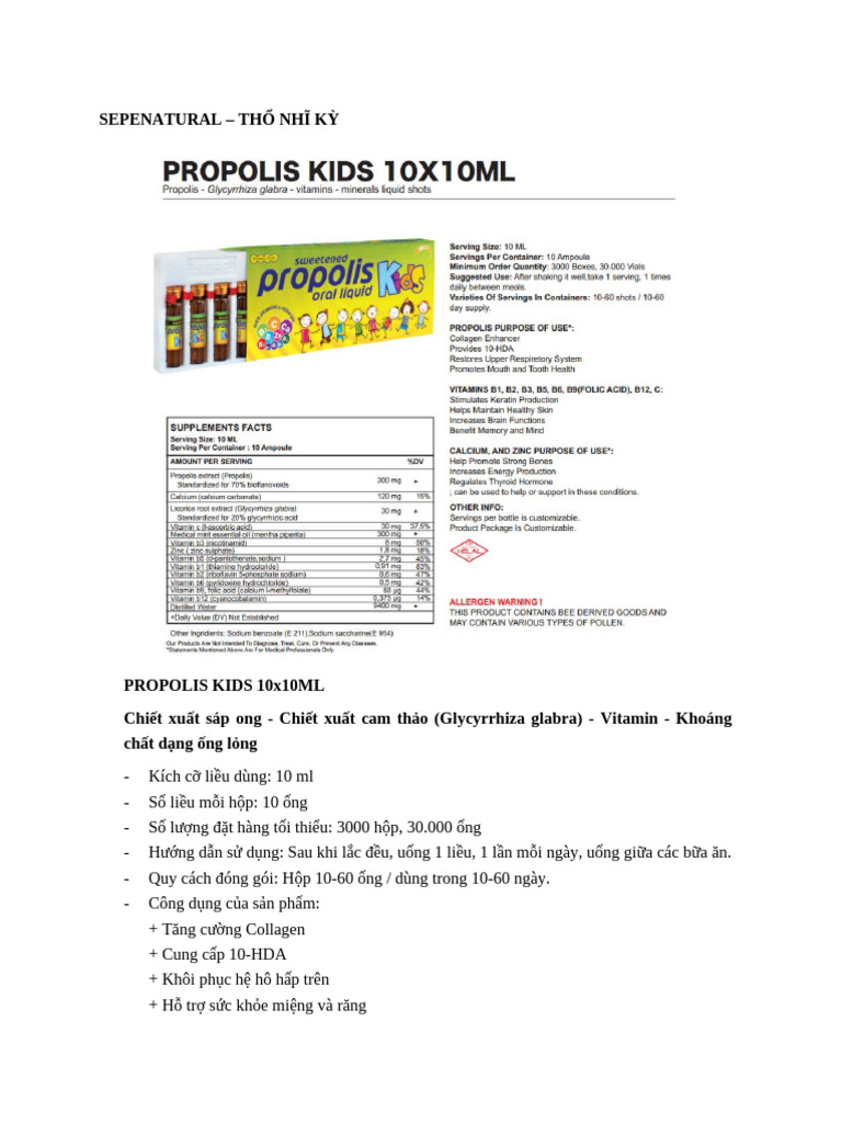 PROPOLIS KIDS - Sepenatural | PDF