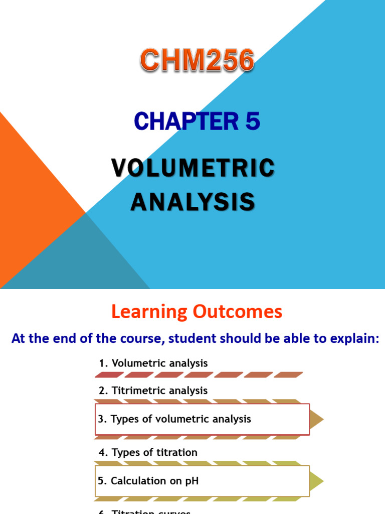 CHAPTER 5 Volumetric Analysis | PDF | Titration | Chemistry