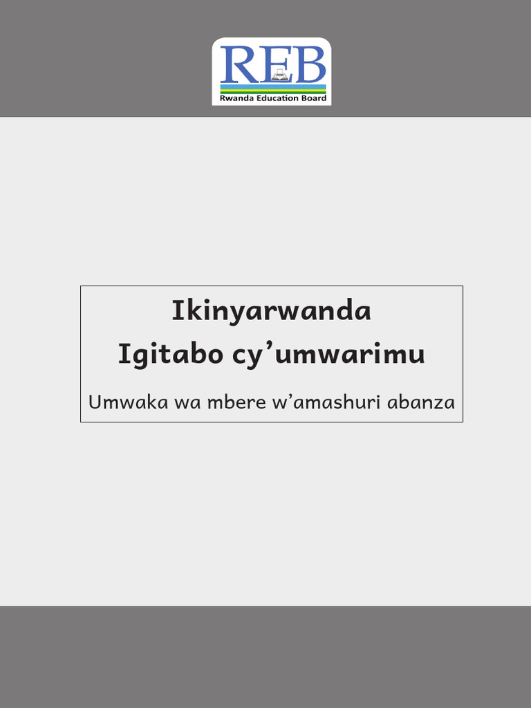 Kinyarwanda P1 TG | PDF