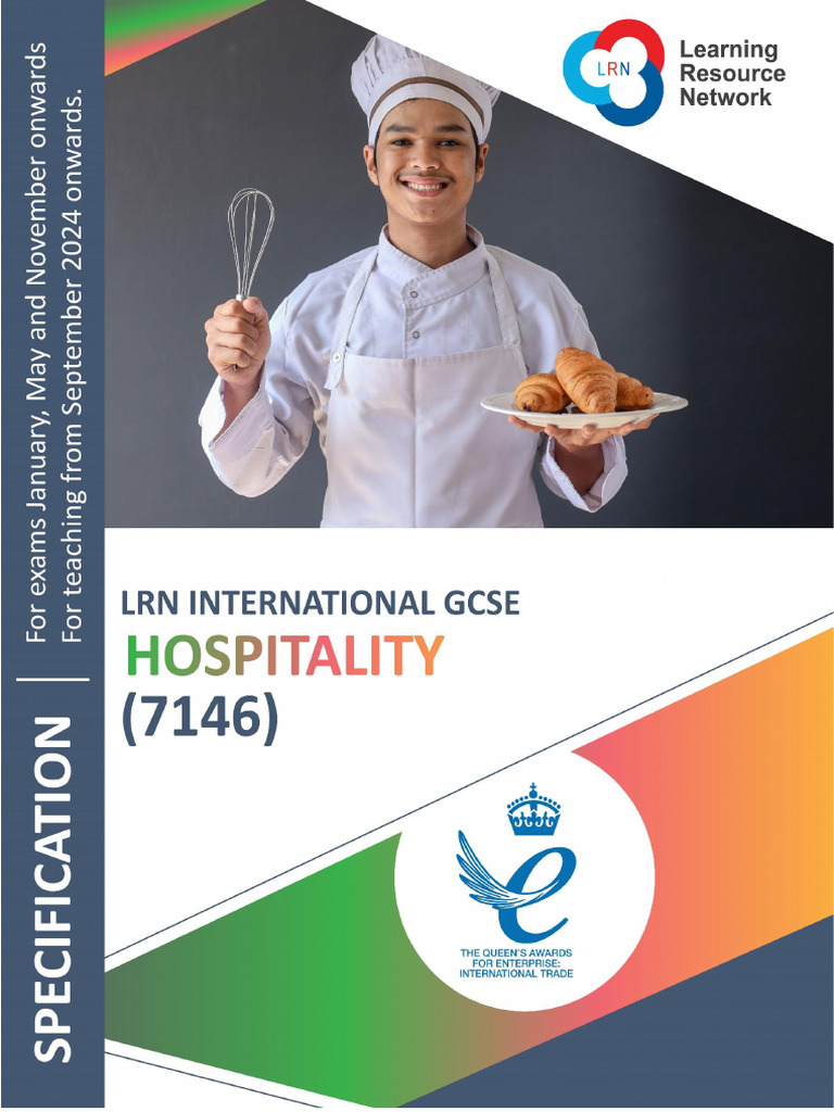 LRN International GCSE Hospitality 7146 | PDF | Learning