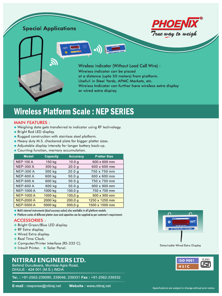 Wireless Platform Scale NEP SERIES | PDF