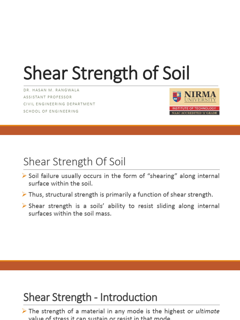 Understanding Soil Shear Strength | PDF | Strength Of Materials | Soil ...