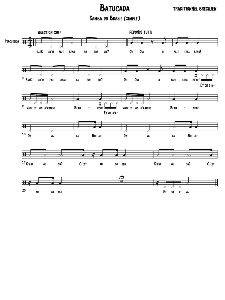 Partie A Batucada | PDF