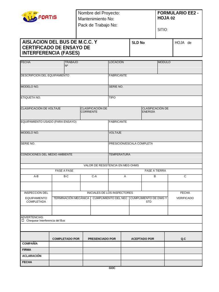 EE02-001 sht02 AISLACION DEL BUS MCC | PDF