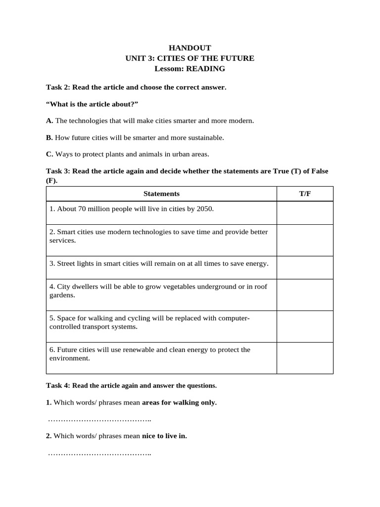 HANDOUT READING final | PDF