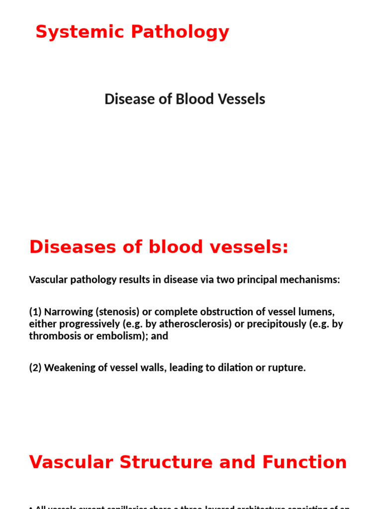 Disease of Blood Vessels | PDF | Atherosclerosis | Ischemia