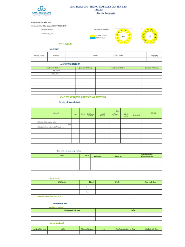 DC Tan Thuan - Daily Report | PDF