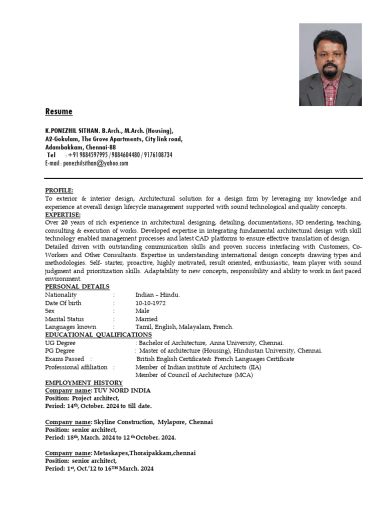 Sithan Resume | PDF | United Arab Emirates