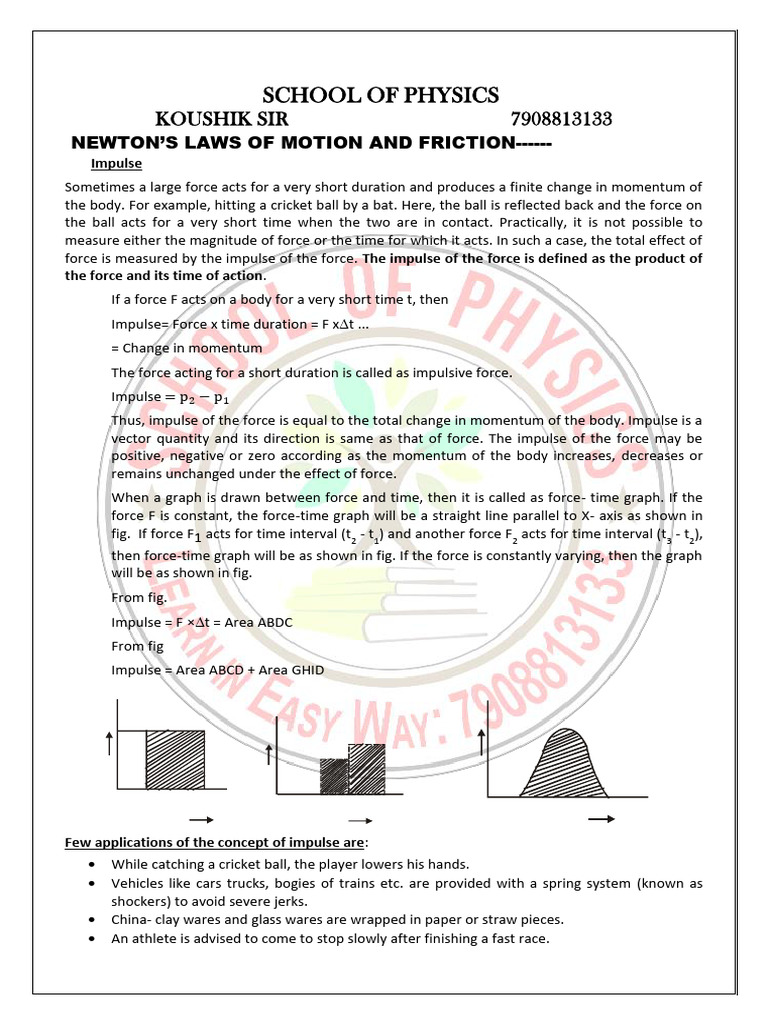 NLM and Friction | PDF | Force | Tension (Physics)