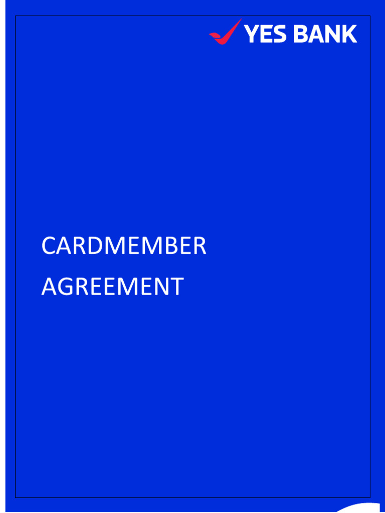 Ybagreement Credit Cardmember | PDF | Credit Card | Banks