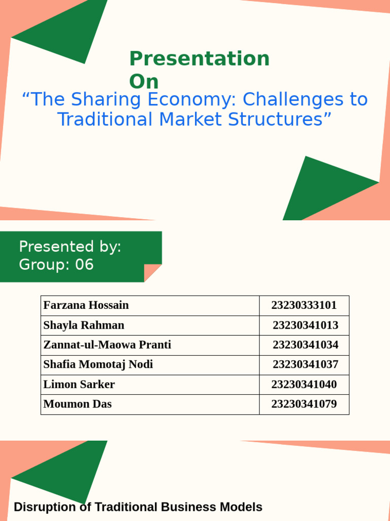 Economics Presentation Slide | PDF | Sharing Economy | Economies