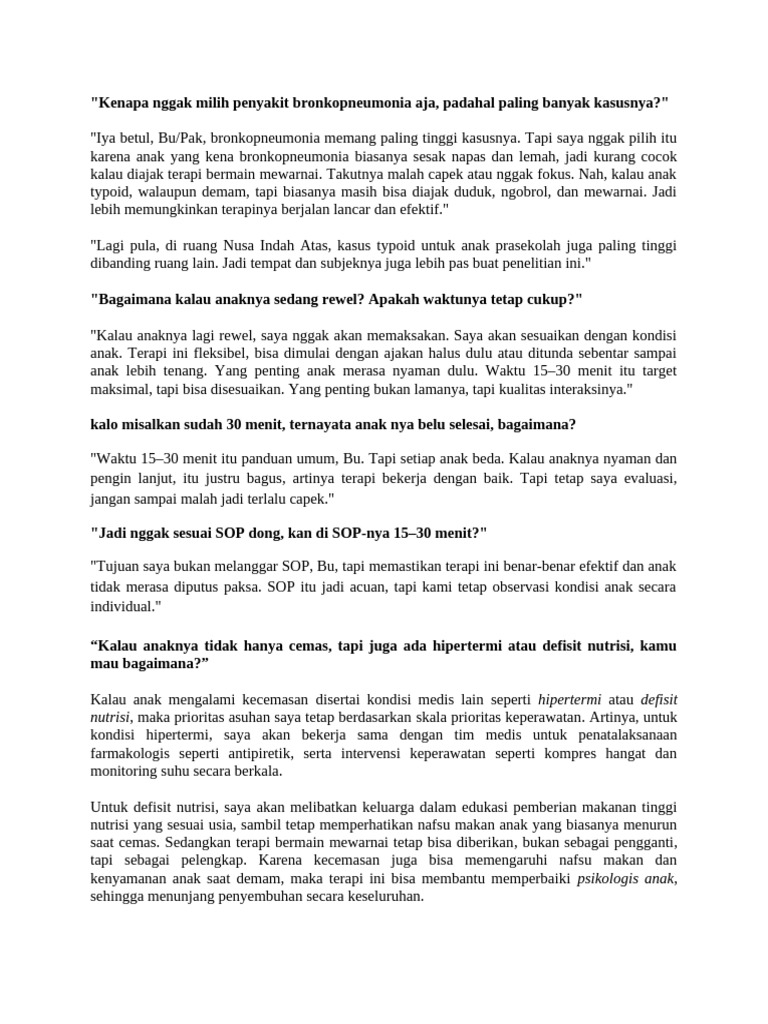Kenapa Nggak Milih Penyakit Bronkopneumonia Aja | PDF