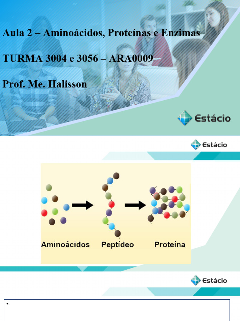 Aula 2 - Fundamentos de Bioqu Mica | PDF | Aminoácido | Enzima