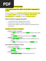 Emotive Language: Comprehensive Word List | PDF | Feeling | Emotions