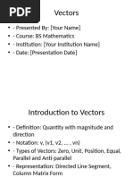 Vectors Class11 Notes | PDF
