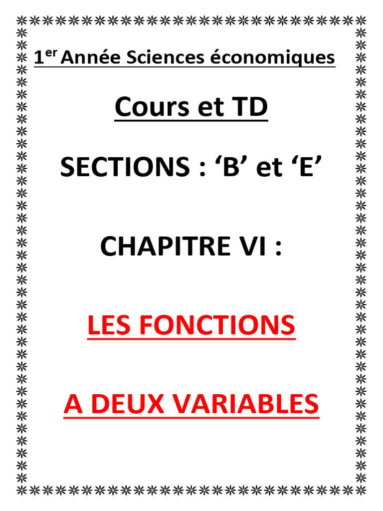 Fonctions A Deux Variables | PDF | Physique mathématique | Algèbre