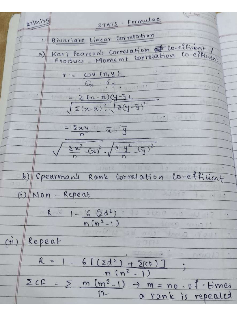Stats Formulas | PDF