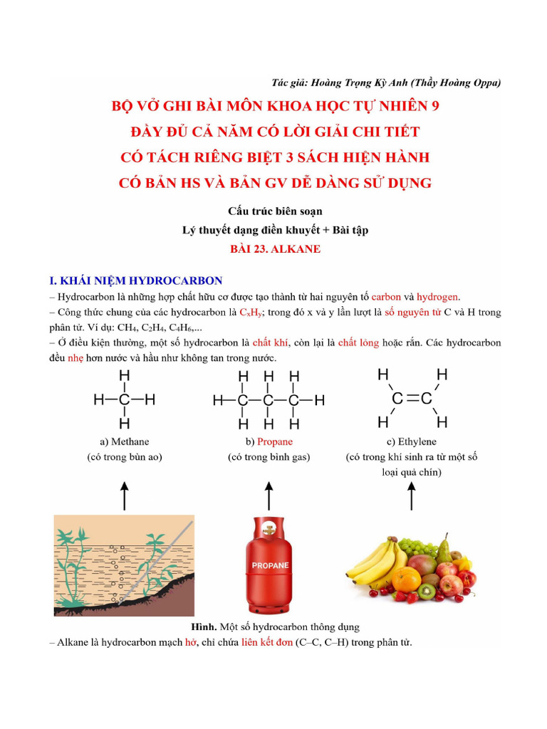 BT Mon KHTN 9 Hoa - 92202519 | PDF