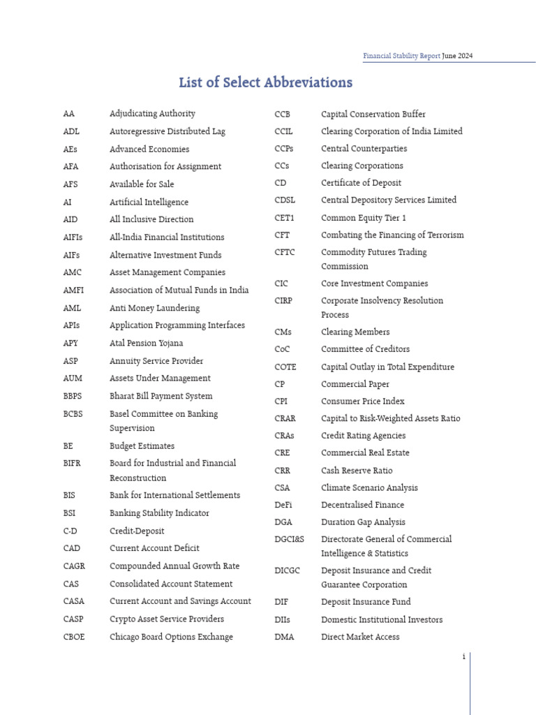 3abbrivations Jun86f | PDF | Banks | Securities (Finance)