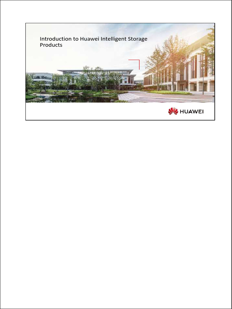 Introduction To Huawei Intelligent Storage Products | PDF | Cloud ...