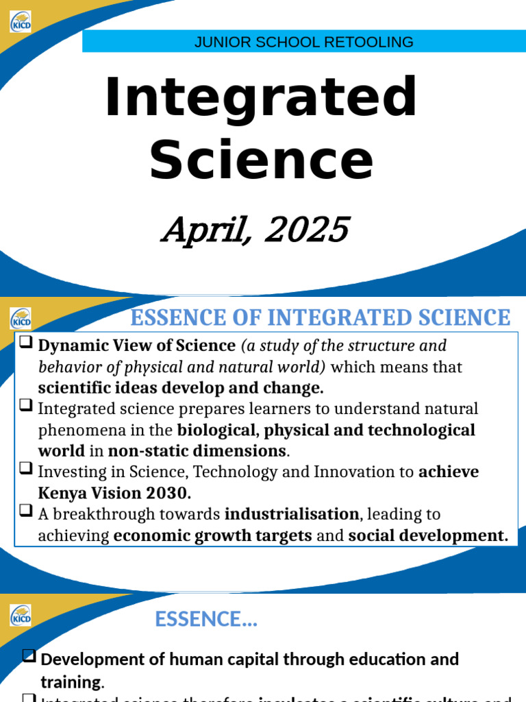 Integrated Science April Retooling 11.04.2025 | PDF | Science | Learning