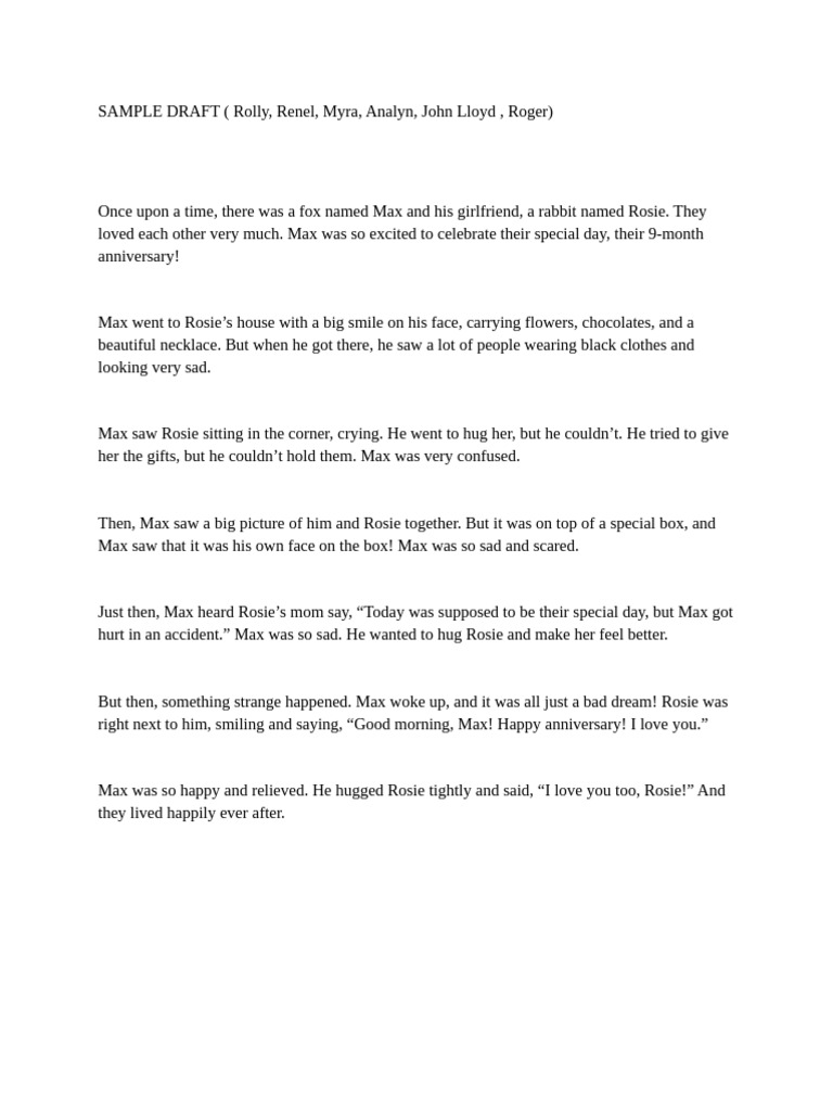 Sample Draft (Rollyrenel) | PDF