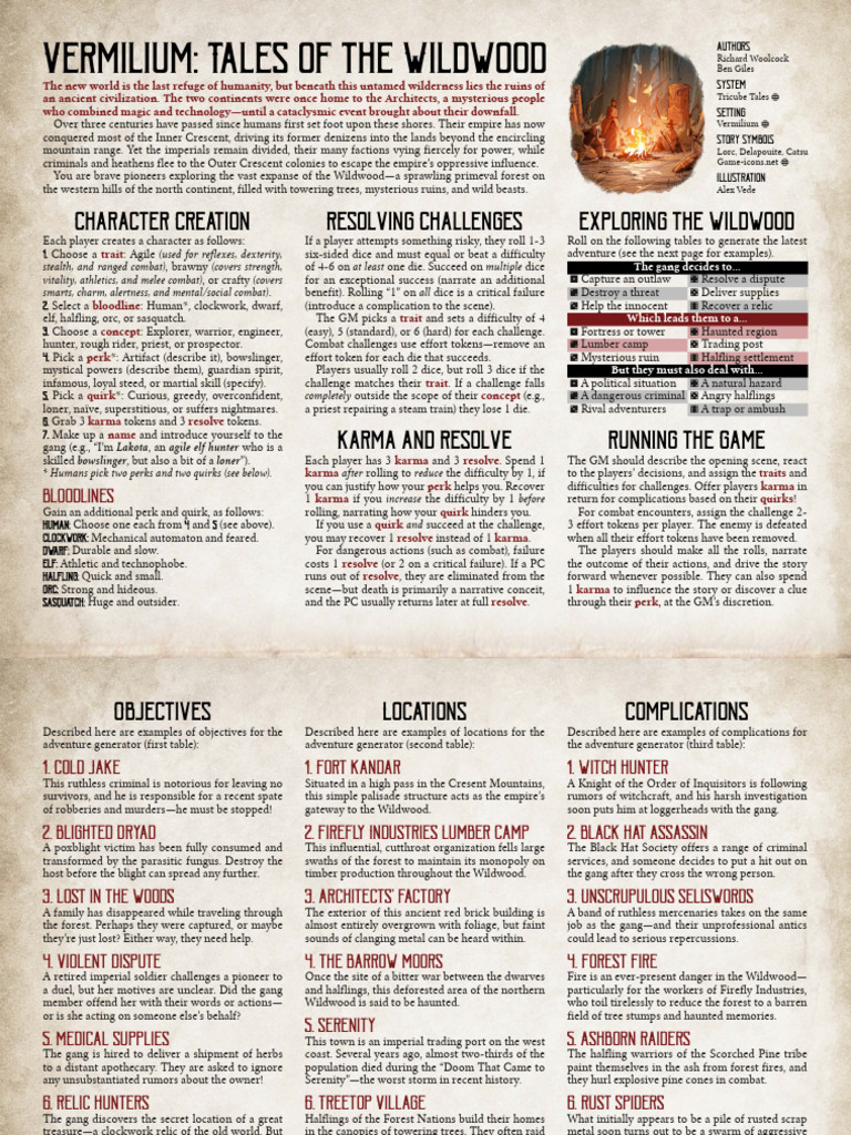 Vermilium - Tales of The Wildwood | PDF