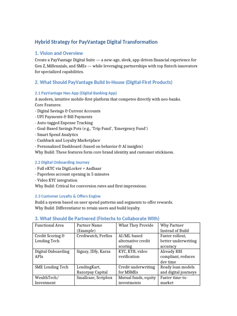 PayVantage Hybrid Strategy | PDF | Analytics | Loans