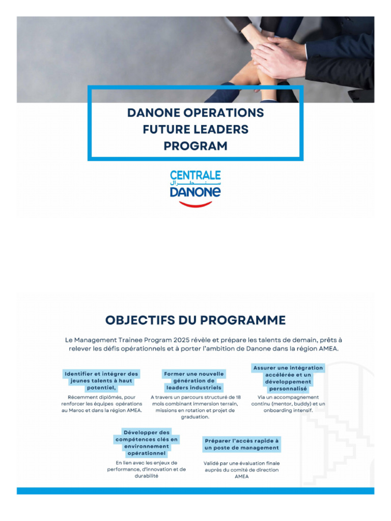 Danone operations FUTURE LEADERS PROGRAM 2025 | PDF