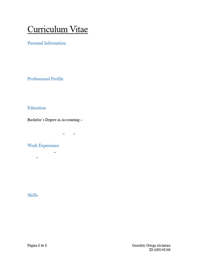 Geordaty Ortega Alcántara CV | PDF